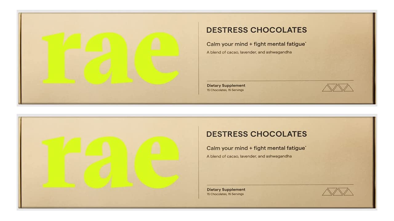 Rae Wellness DeStress chocolates for relaxation