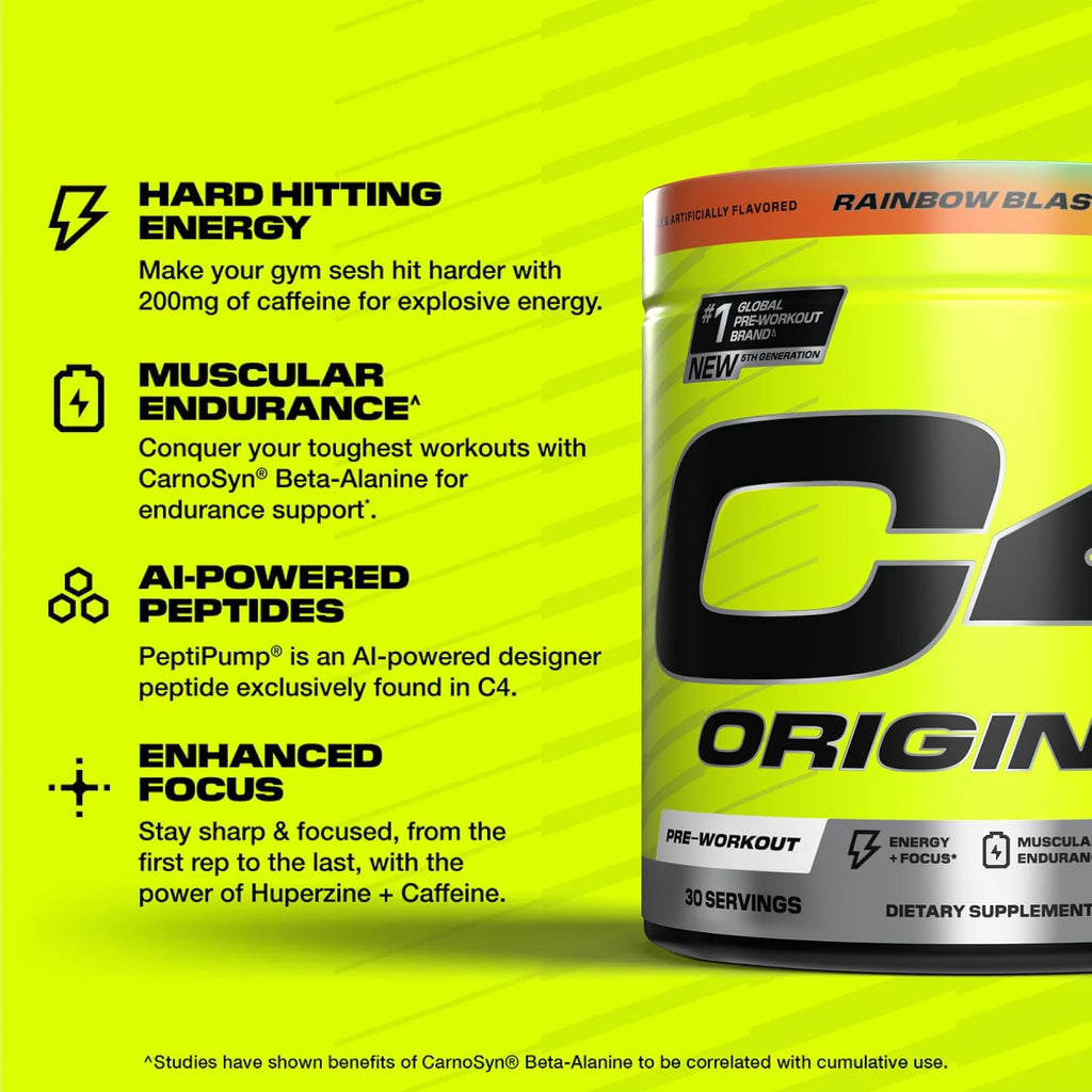 Rainbow Blast flavour pre-workout powder