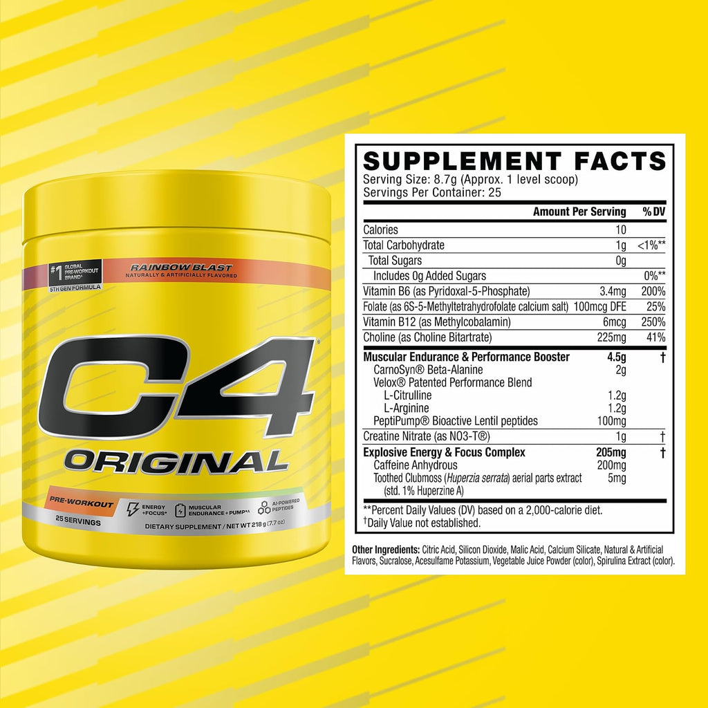 Rainbow Blast flavour pre-workout