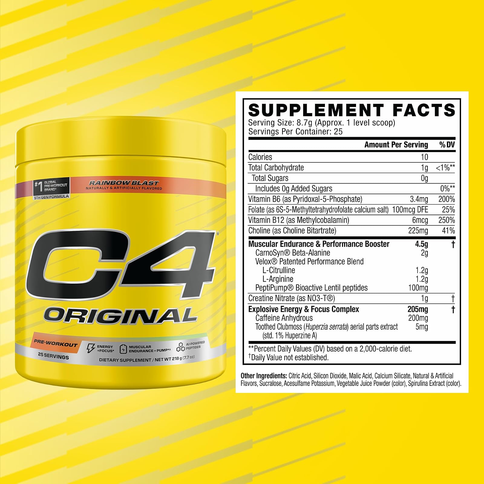 Rainbow Blast flavour pre-workout