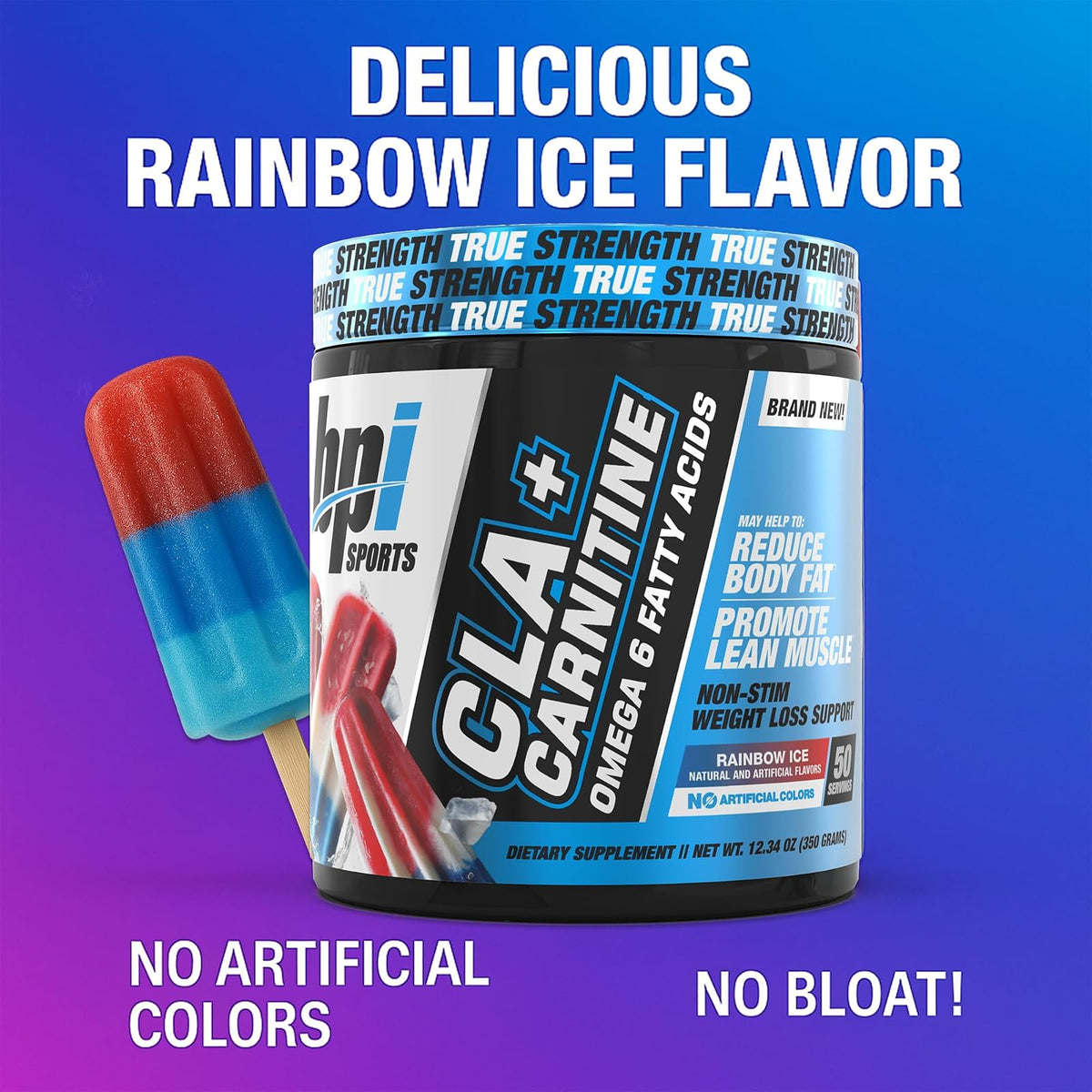 Rainbow Ice flavour CLA supplement