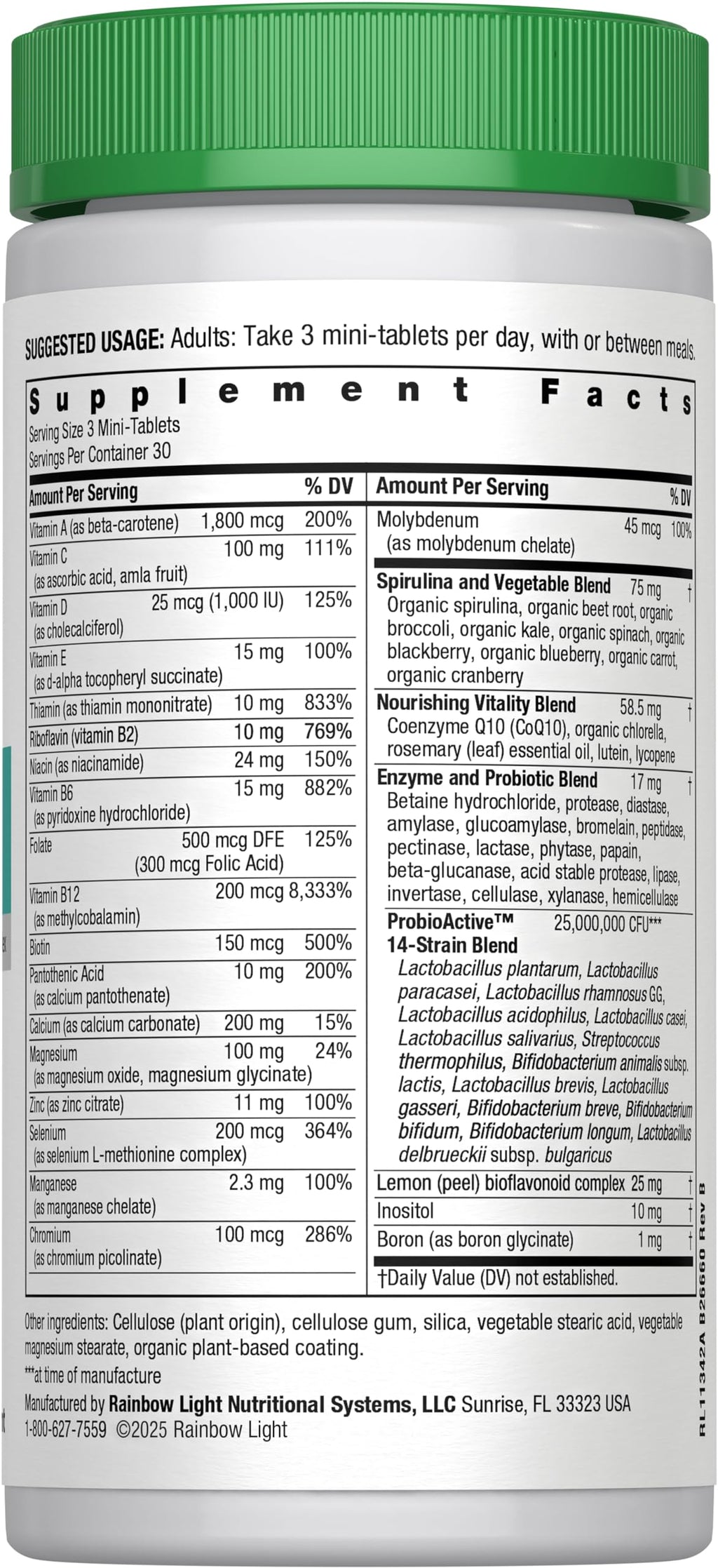 Rainbow Light 50+ multivitamin for immune support