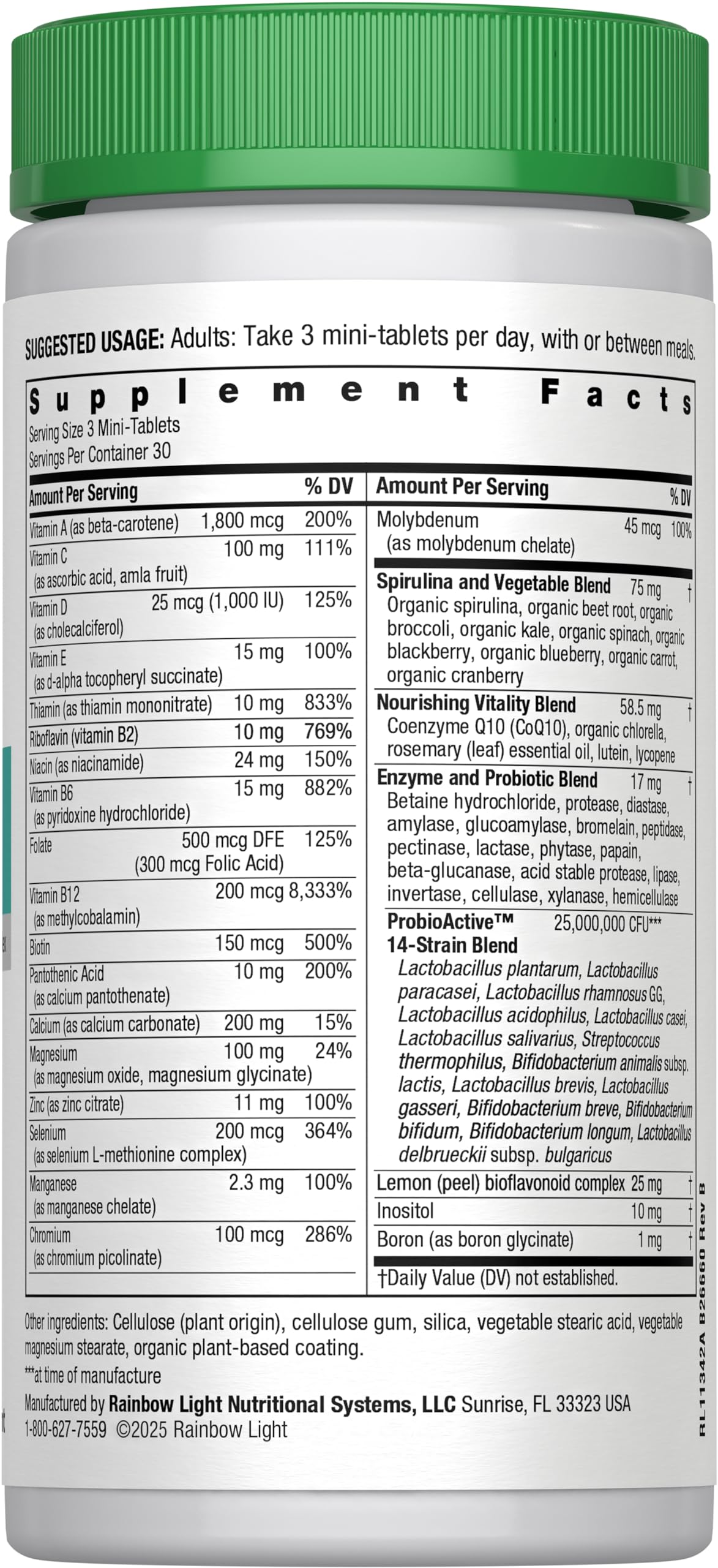 Rainbow Light 50+ multivitamin for immune support