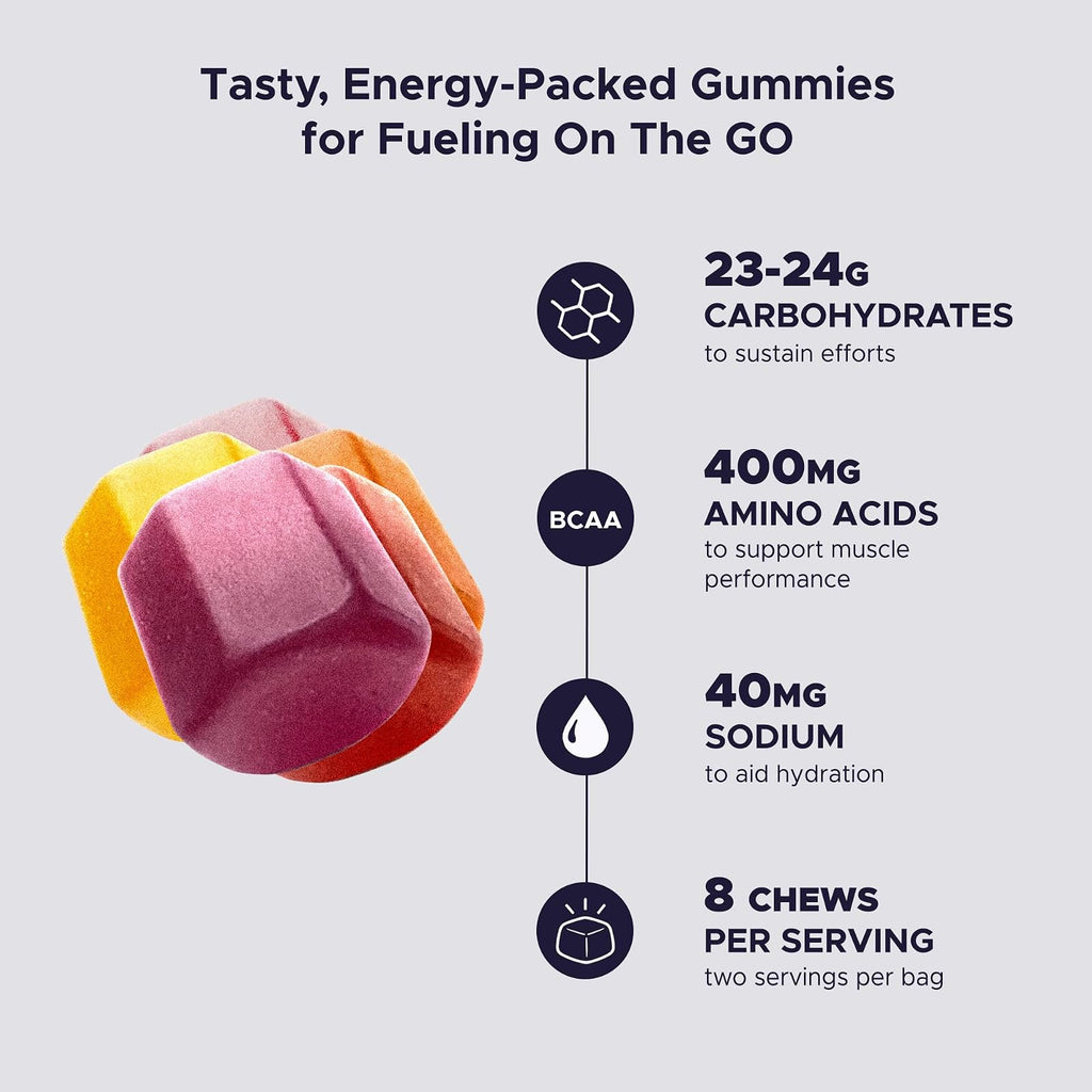 Rainbow Mix energy chews for athletes