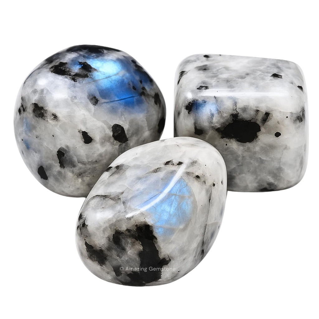 rainbow moonstone tumbled stones