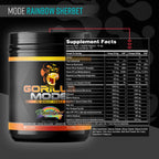 Rainbow Sherbet flavour pre-workout supplement