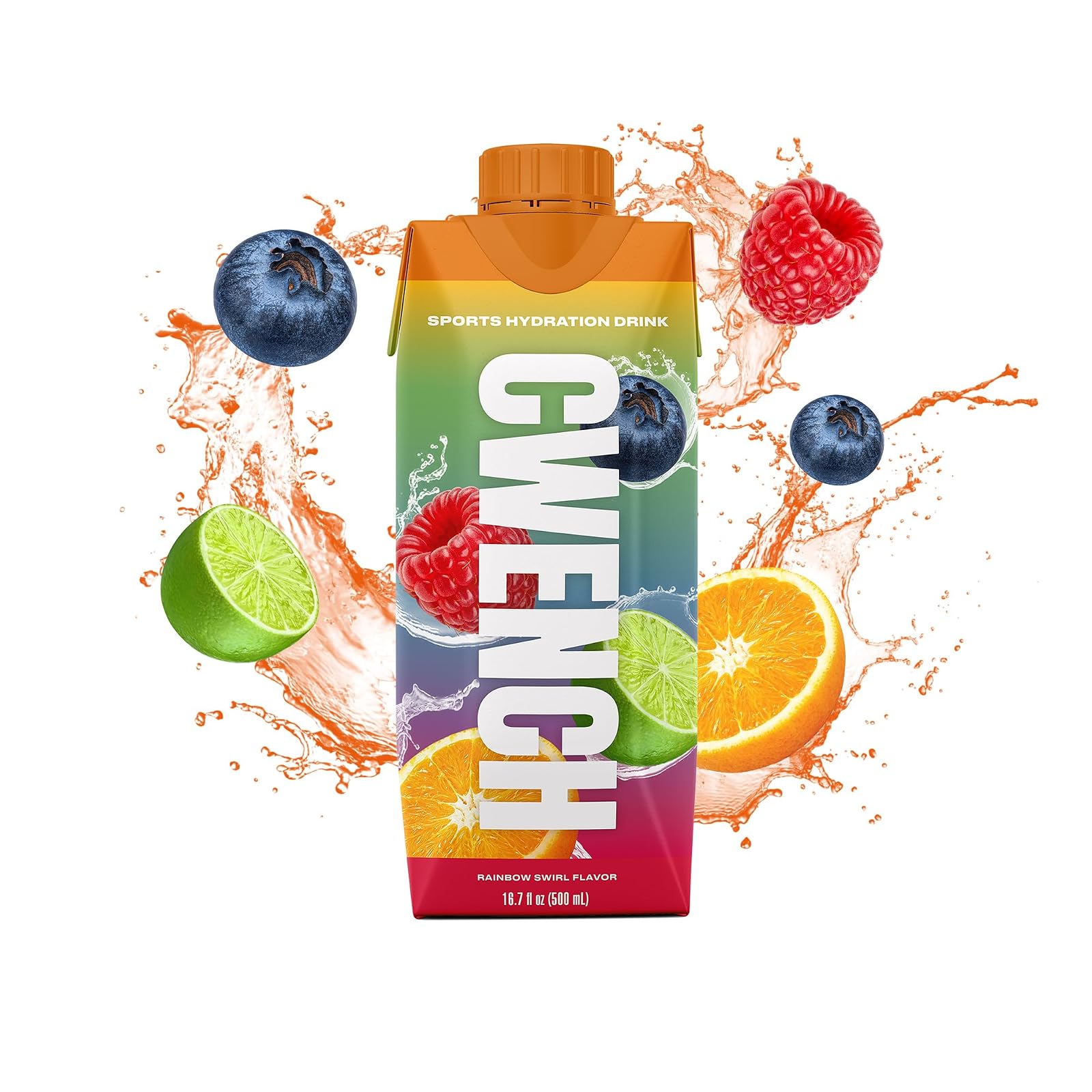 Rainbow Swirl sports beverage with electrolytes