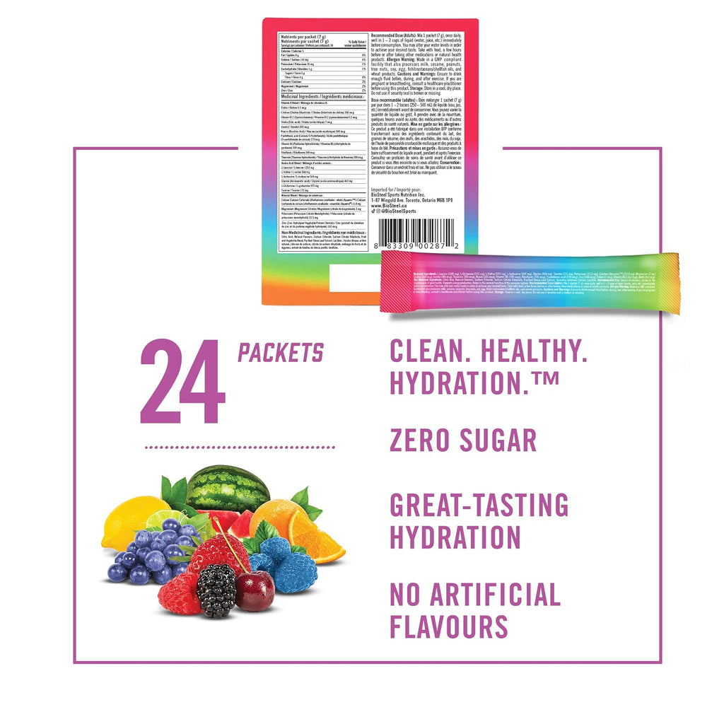 Rainbow Twist electrolyte hydration sticks