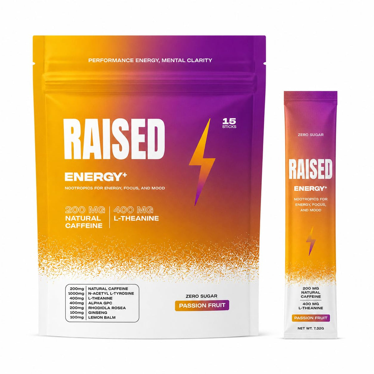 Raised Energy drink mix for focus