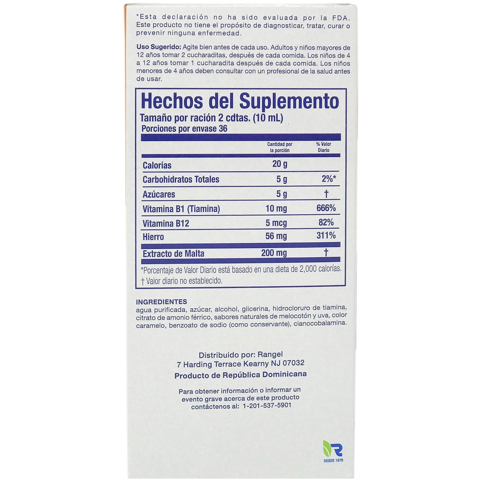 Rangel multivitamin for seniors energy boost