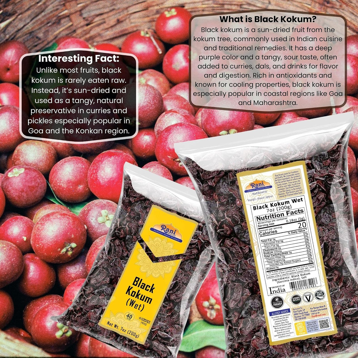 Rani Black Kokum herbal supplement