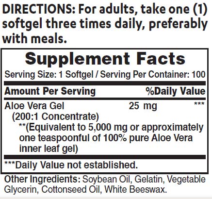 rapid-release aloe vera herbal supplement