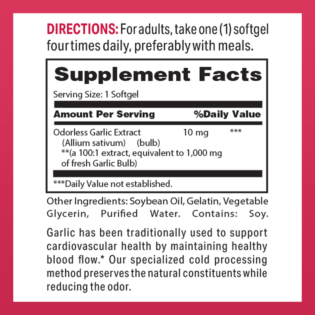 rapid release garlic for health support