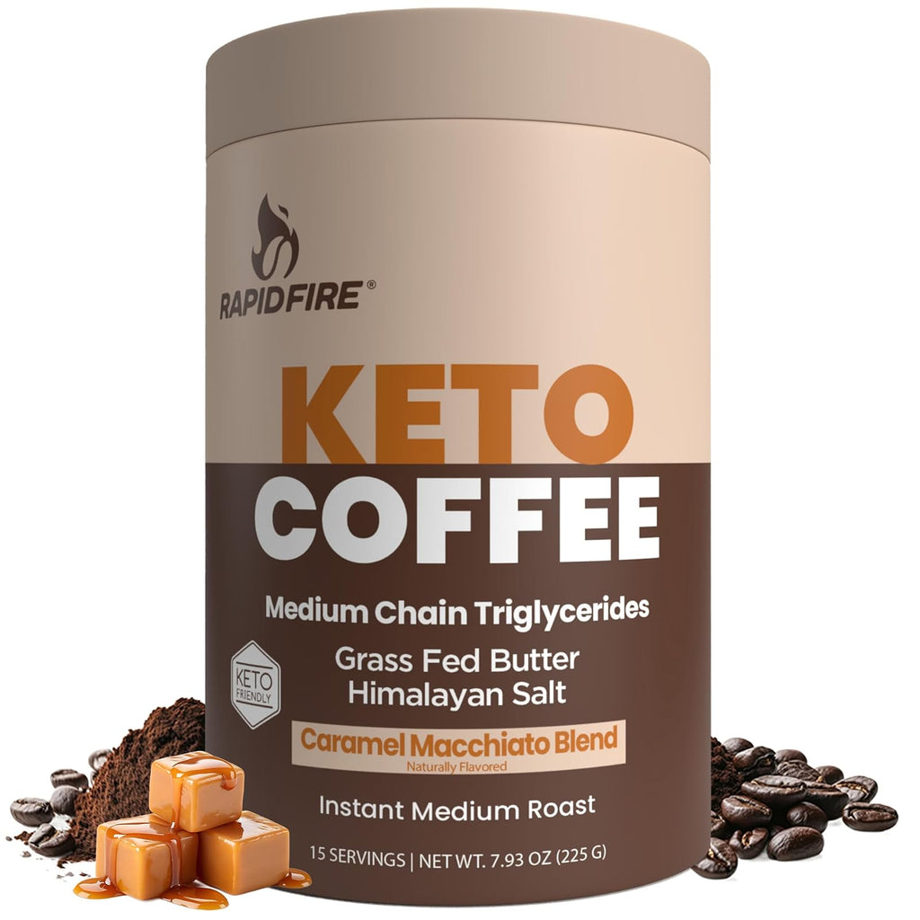 Rapidfire Keto Coffee caramel macchiato flavour