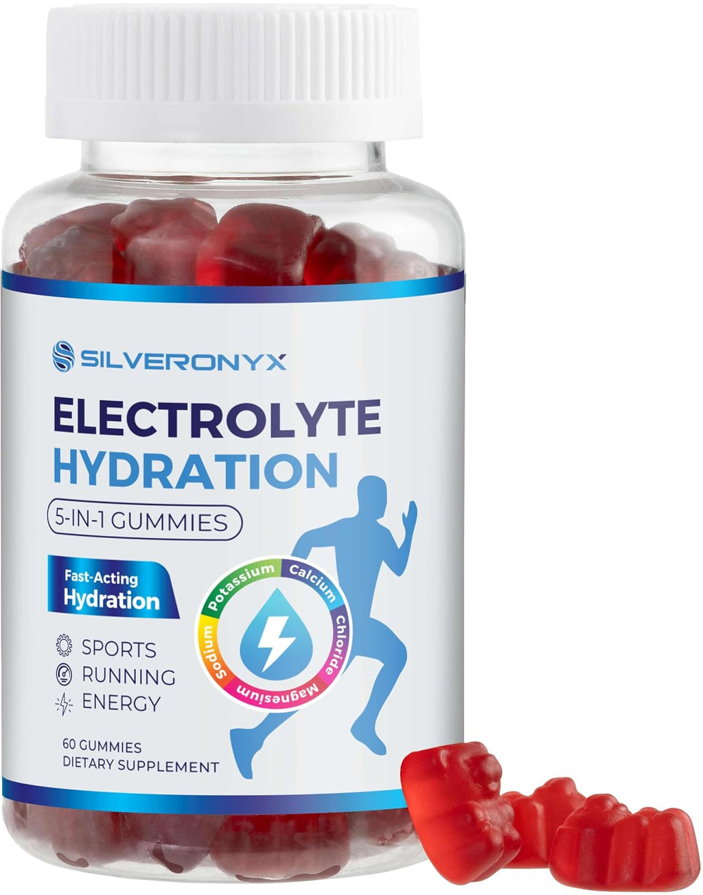 Raspberry electrolyte hydration gummies