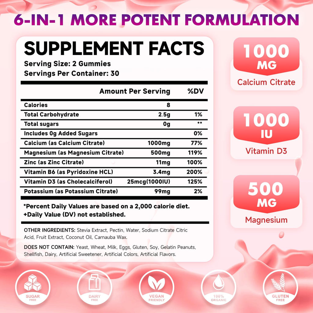 raspberry flavored calcium gummies