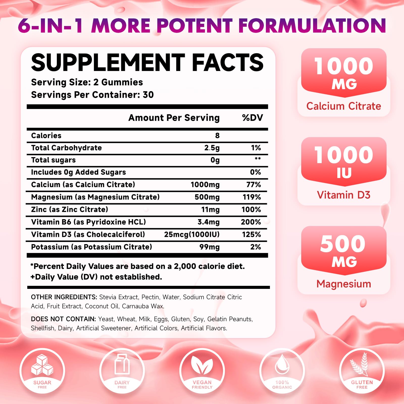 raspberry flavored calcium gummies