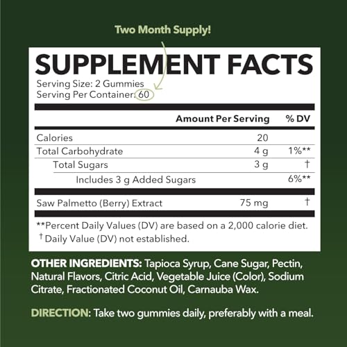 raspberry flavored saw palmetto gummies