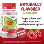 raspberry flavour calcium gummies for kids