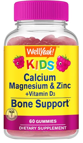 Raspberry flavour calcium supplement for children