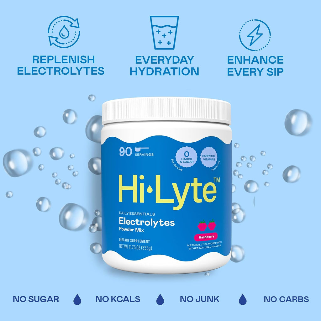 Raspberry flavour electrolyte powder supplement
