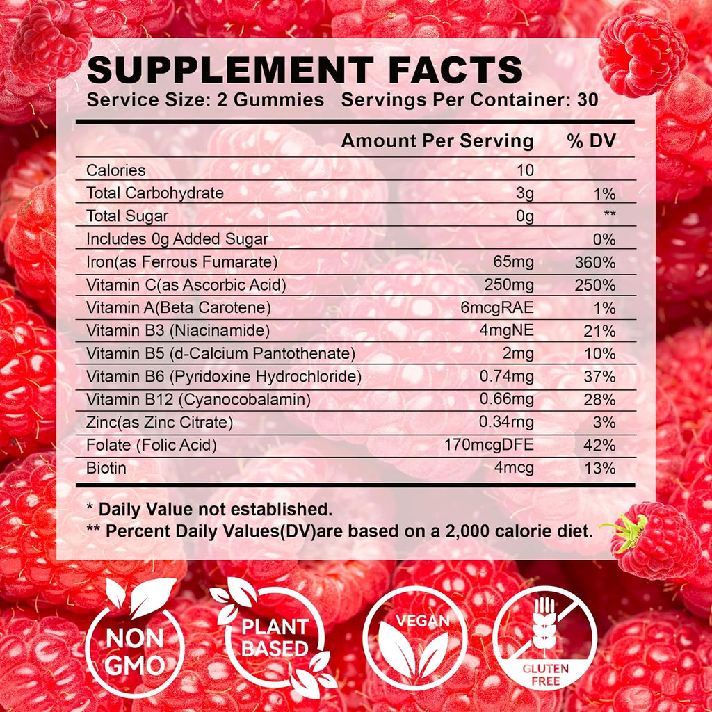 raspberry flavour iron supplements