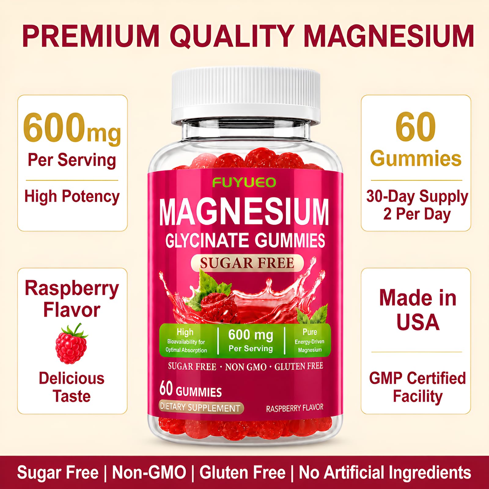 raspberry flavour magnesium chewables
