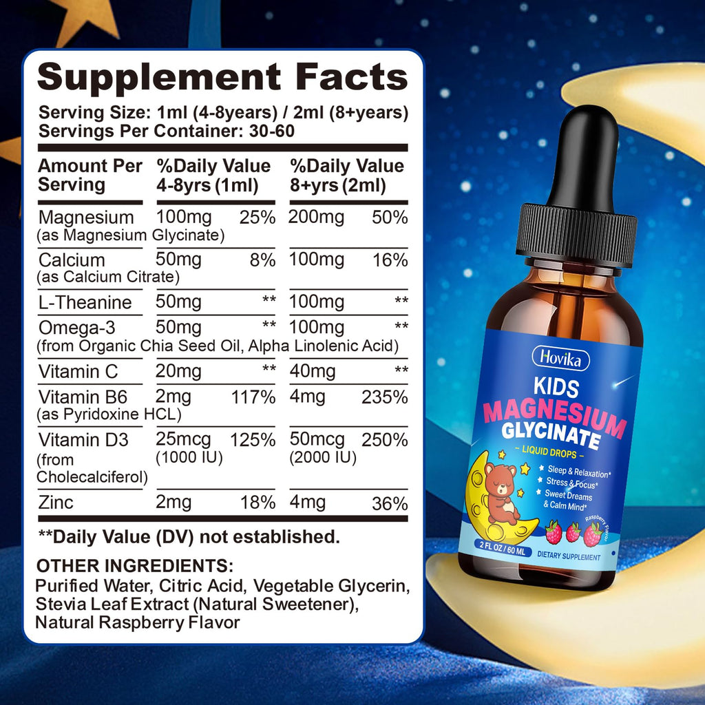 raspberry flavour magnesium supplement for children