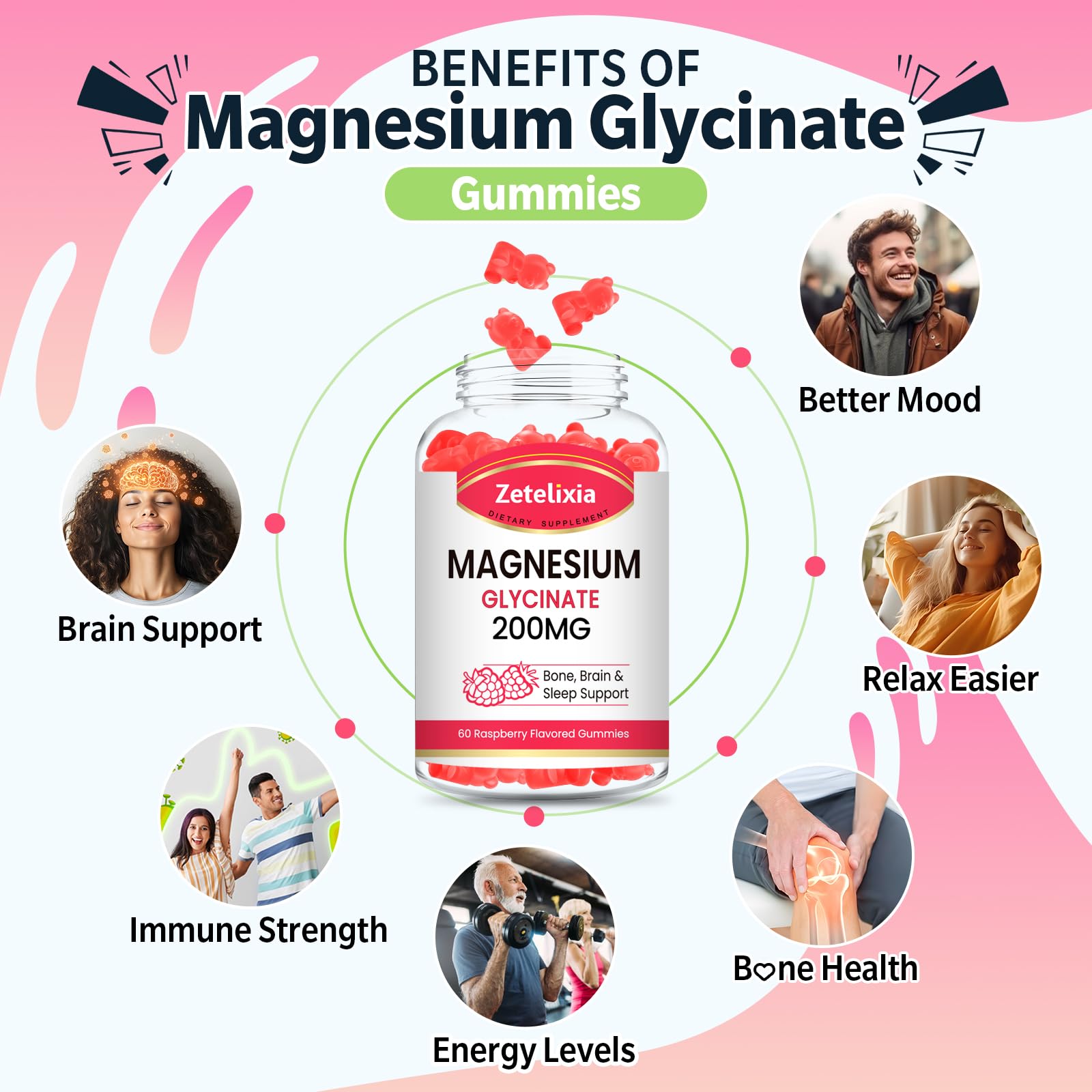 raspberry flavour magnesium supplement
