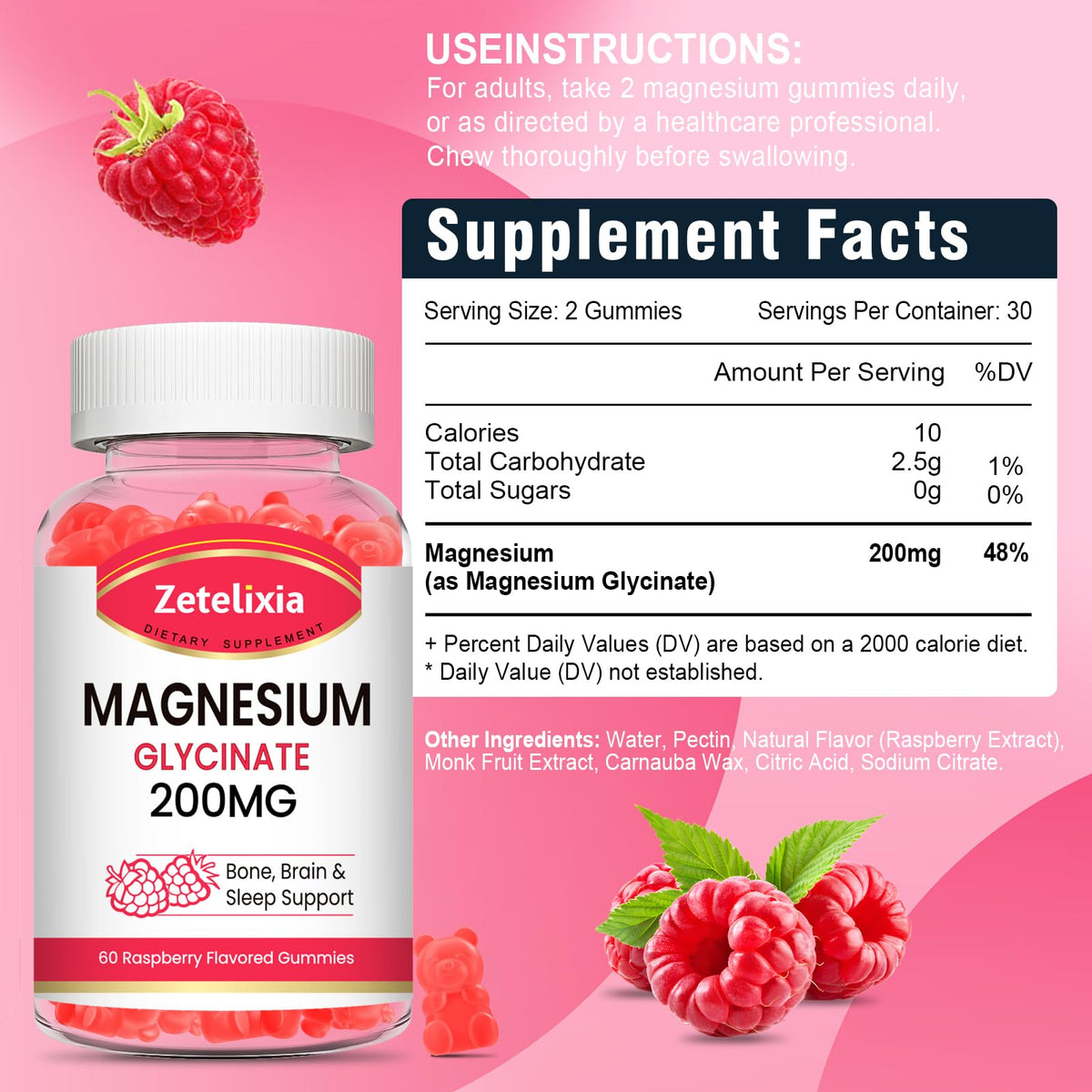raspberry flavour magnesium supplements
