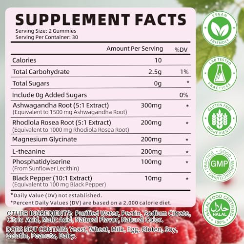 raspberry flavour multivitamins for stress relief