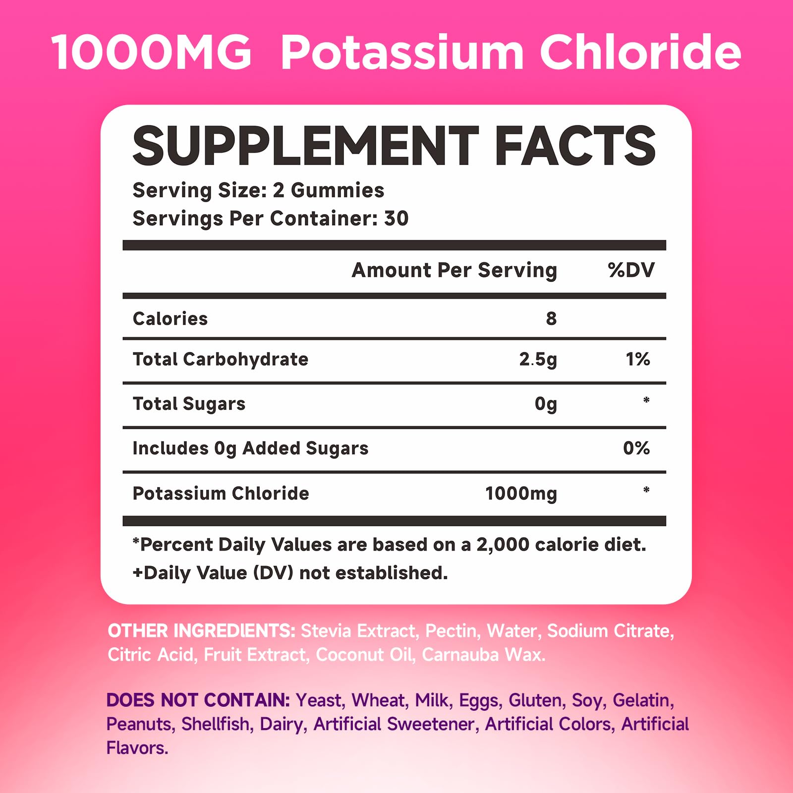 raspberry flavour potassium chloride supplements