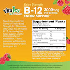 Raspberry flavour vitamin B12 supplements