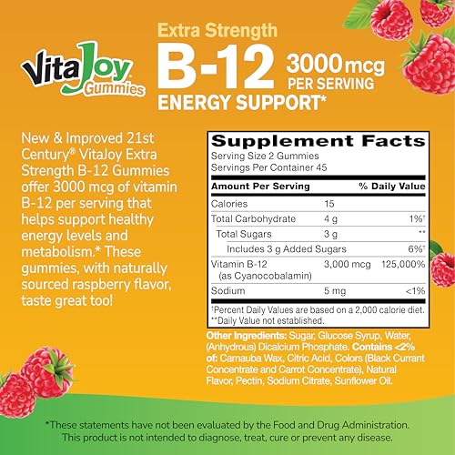 Raspberry flavour vitamin B12 supplements