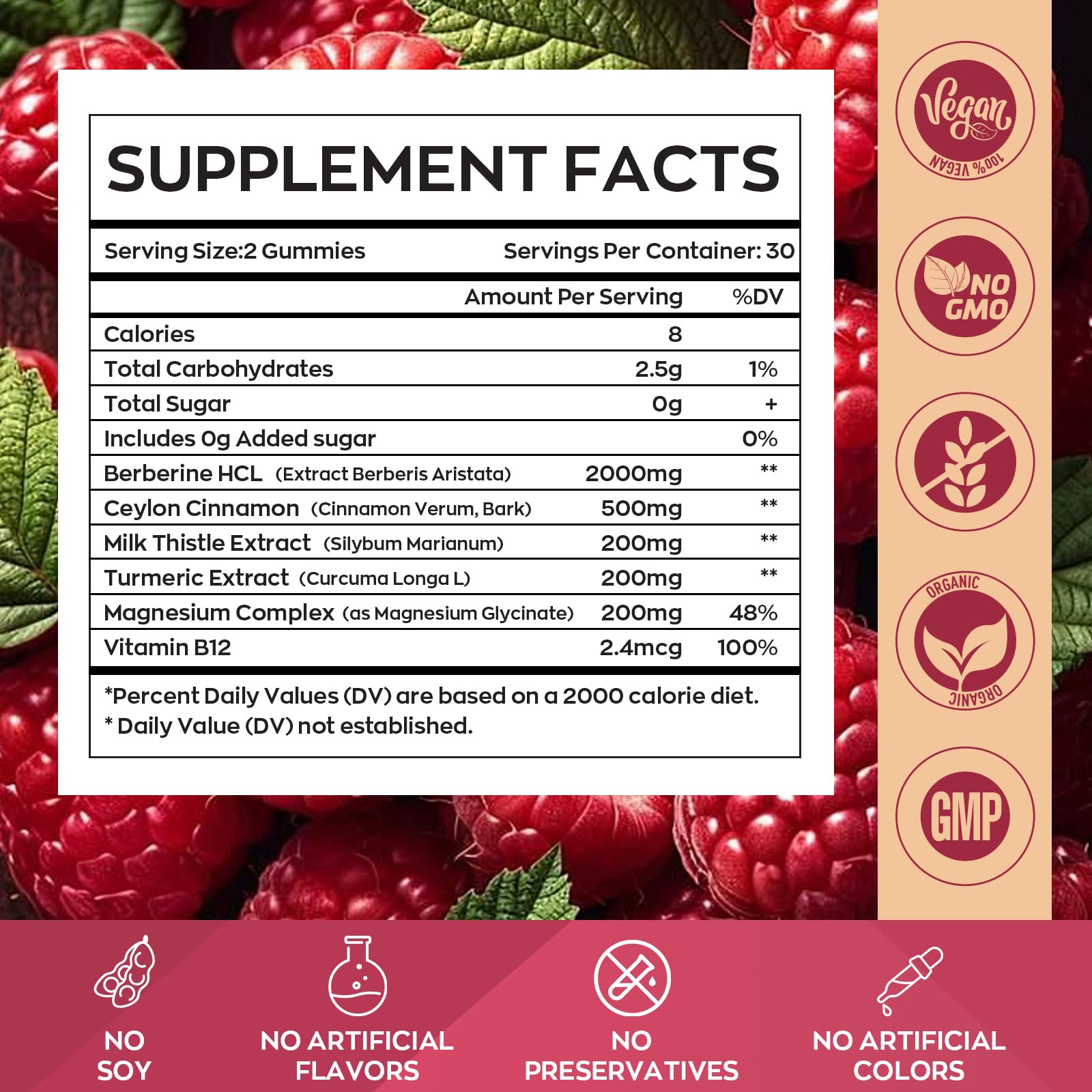raspberry flavoured berberine supplements