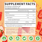 Raspberry flavoured chewable vitamin C