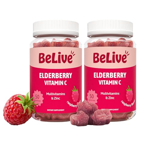 Raspberry flavoured elderberry gummies for kids