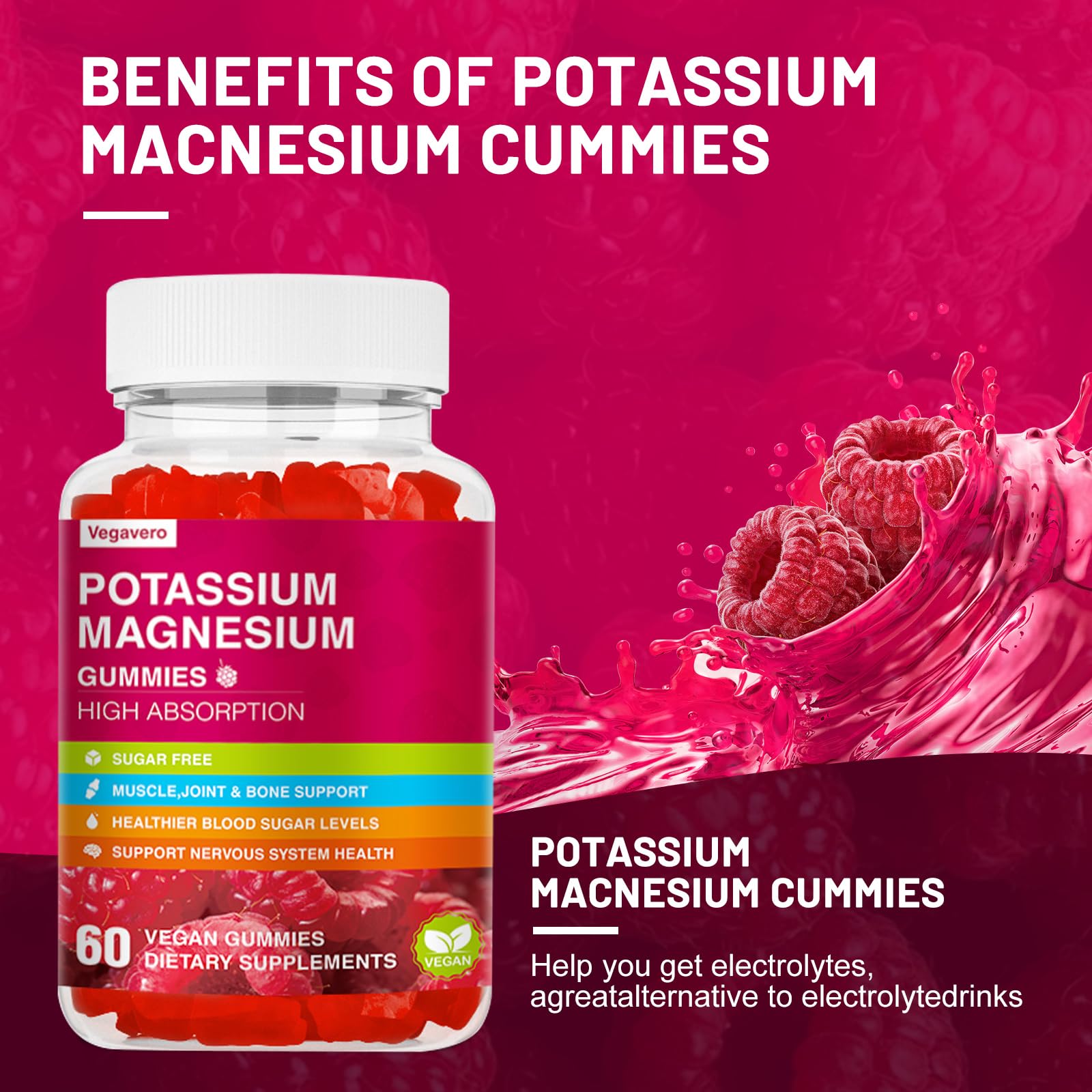 raspberry flavoured magnesium gummies