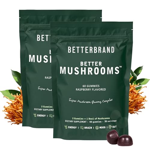 Raspberry flavoured mushroom supplements