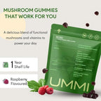 Raspberry flavoured mushroom supplements