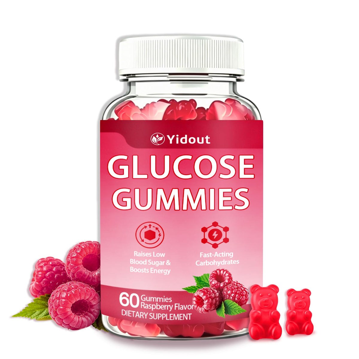 raspberry glucose gummies for energy