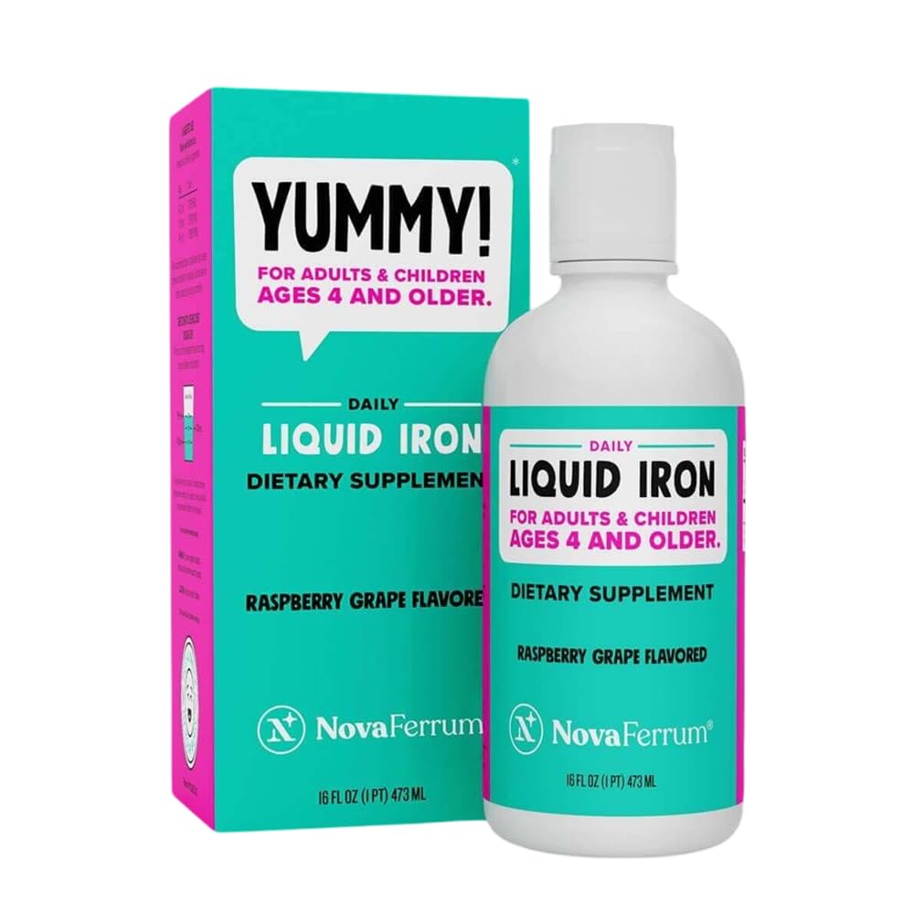 Raspberry grape iron liquid for ages 4+