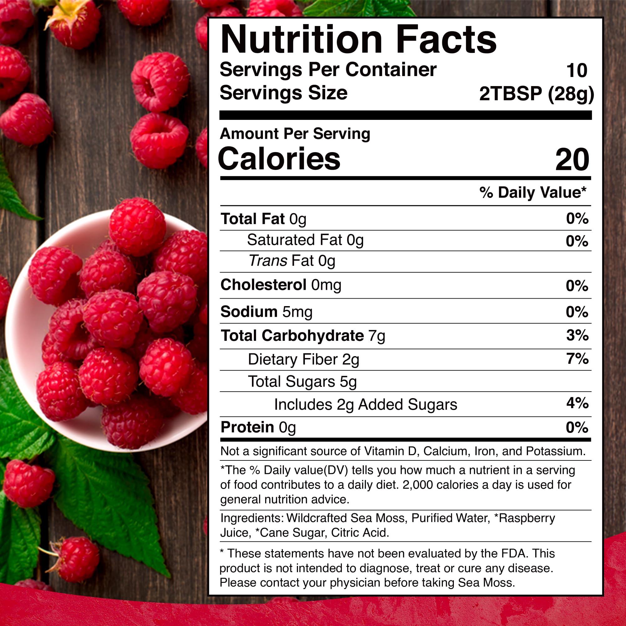 Raspberry infused health supplement