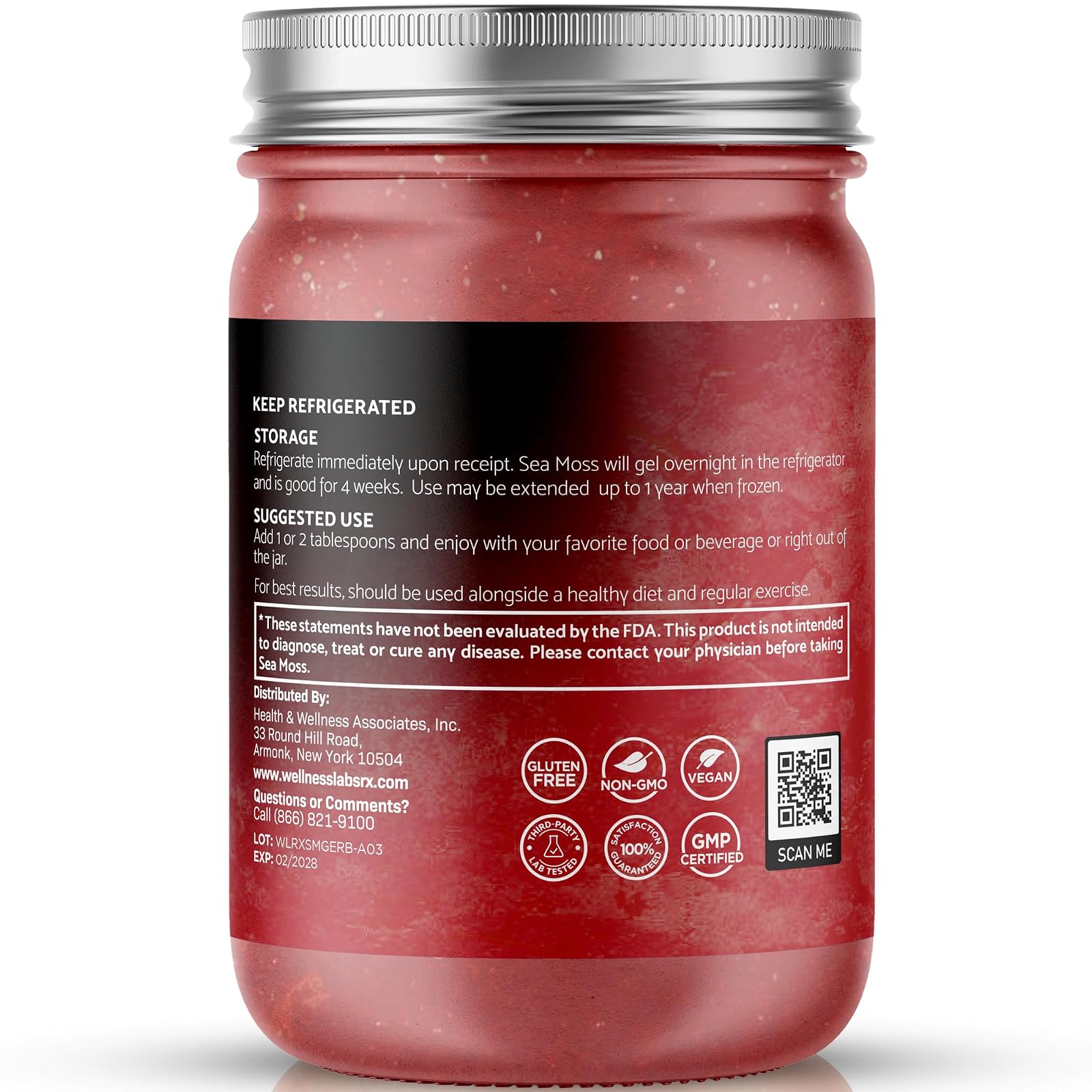 raspberry infused sea moss gel