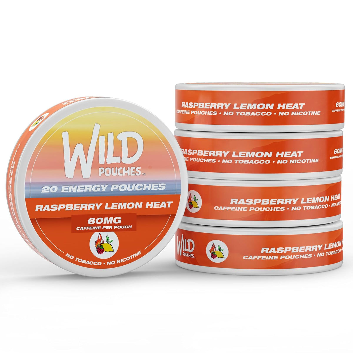 Raspberry Lemon caffeine pouches for energy
