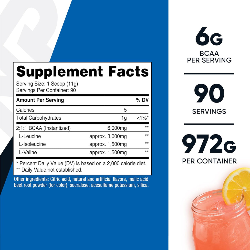 Raspberry lemonade BCAA amino acids