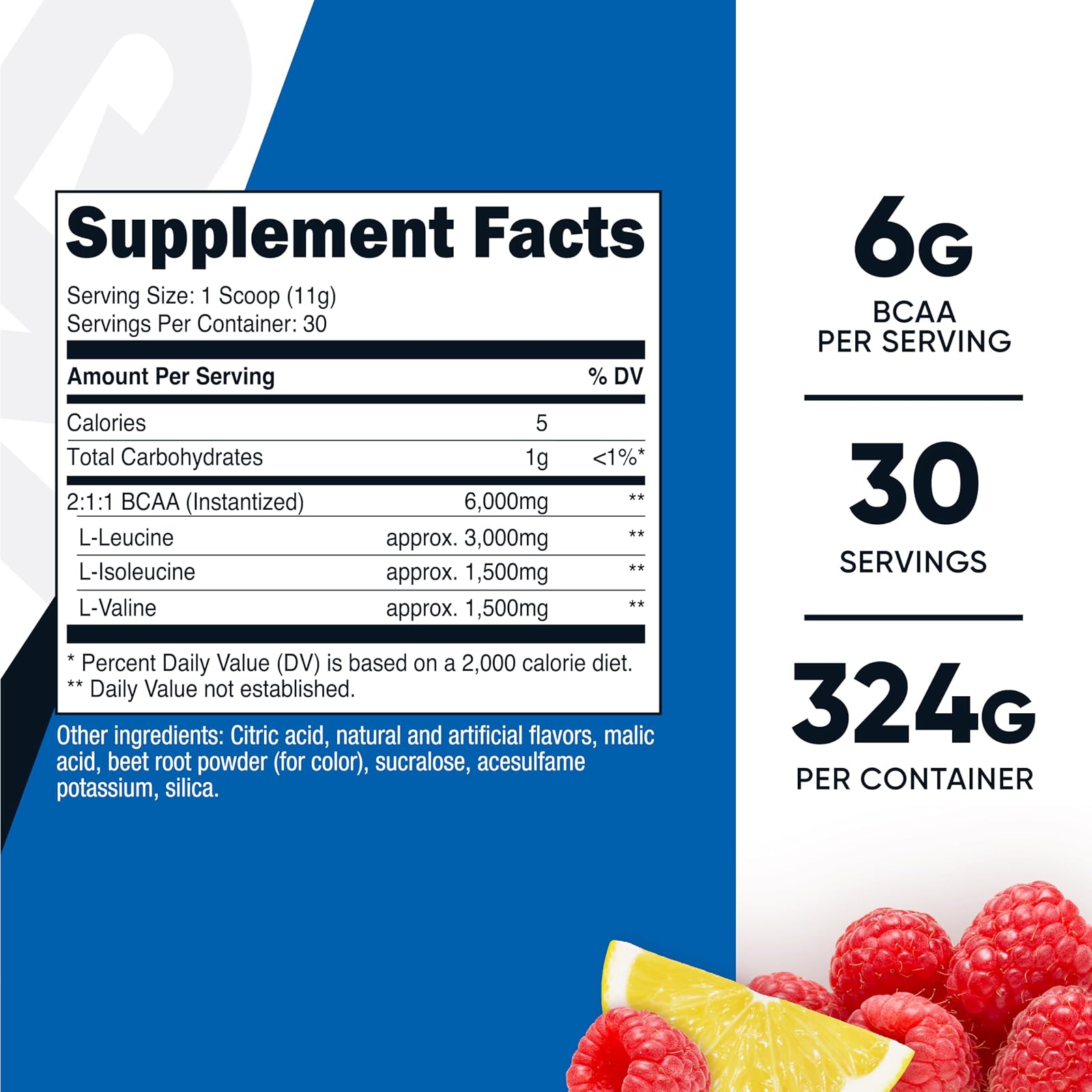 Raspberry lemonade BCAA for endurance