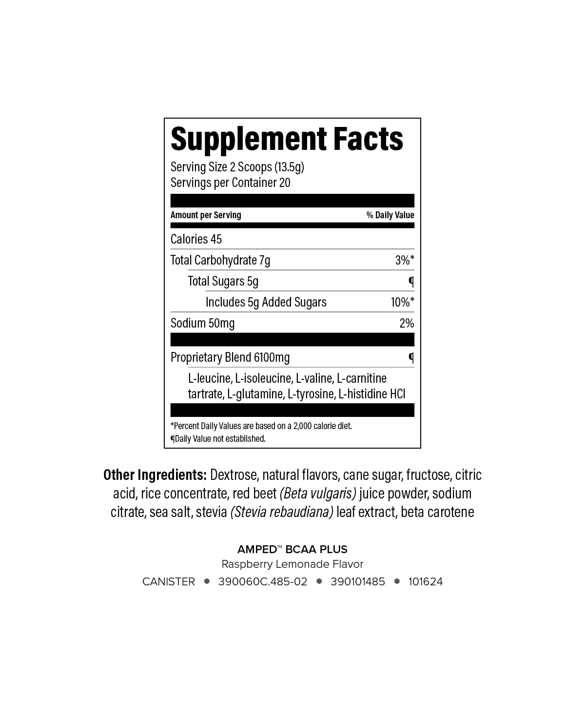 Raspberry Lemonade BCAA for workouts
