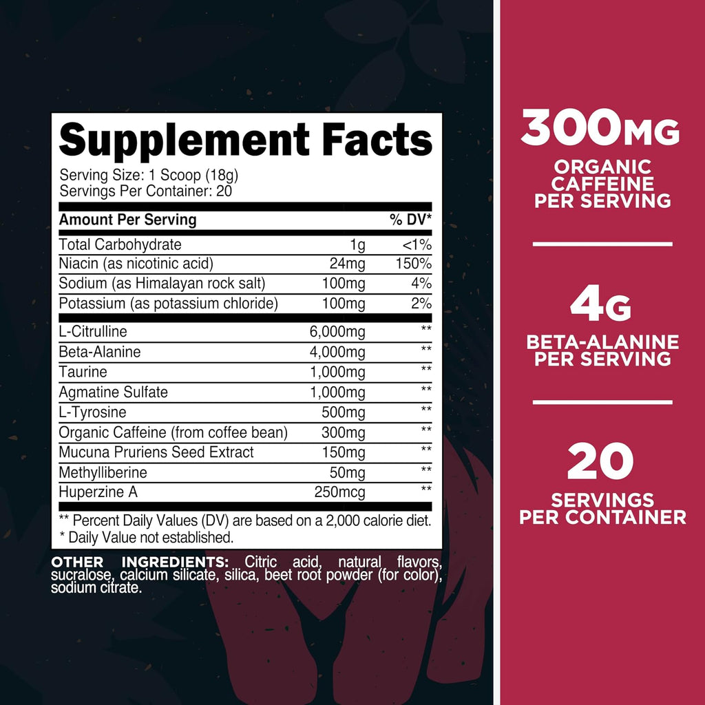 Raspberry lemonade energy boost
