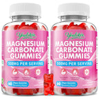 Raspberry magnesium carbonate gummies